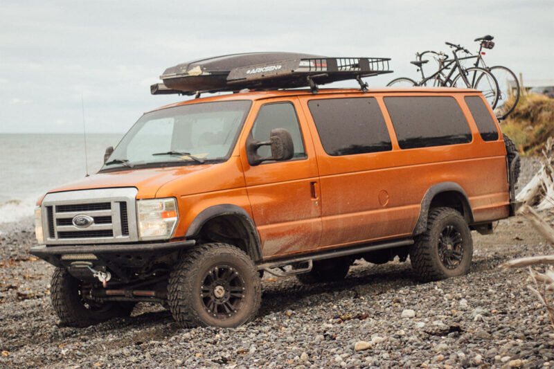 2008 Ford E350 Overland Van Build – Powerstroke Diesel, Body armor, 35s ...