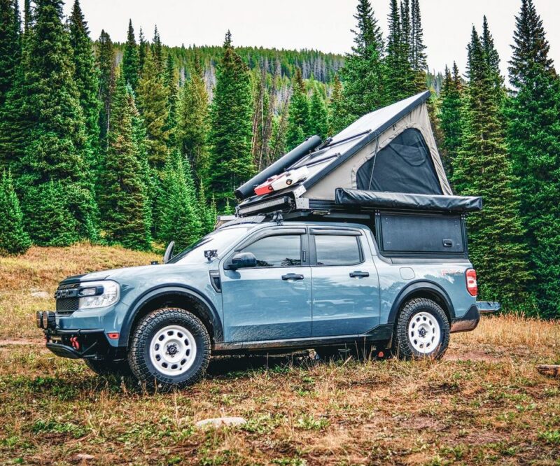 Peak Ford Maverick FX4 Overland Build with Packout Camper Shell & RTT ...
