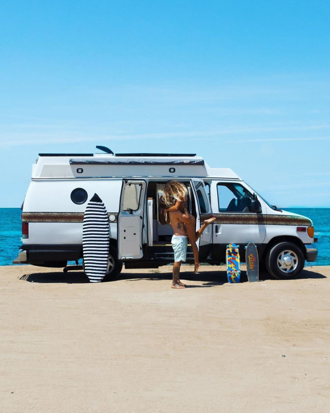 Lifted Ford E350 Overland Camper for Gnarly Van Life