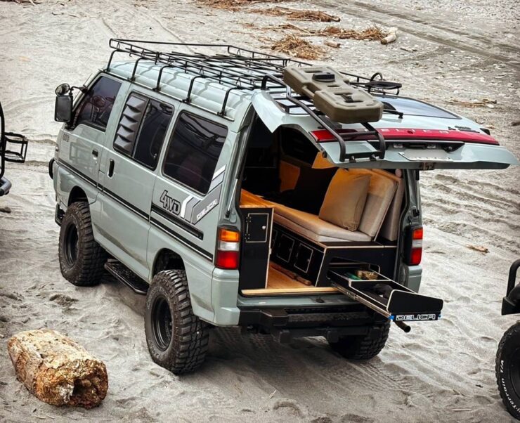 Lifted Mitsubishi Delica L300 Overland Minivan with Pajero 4WD