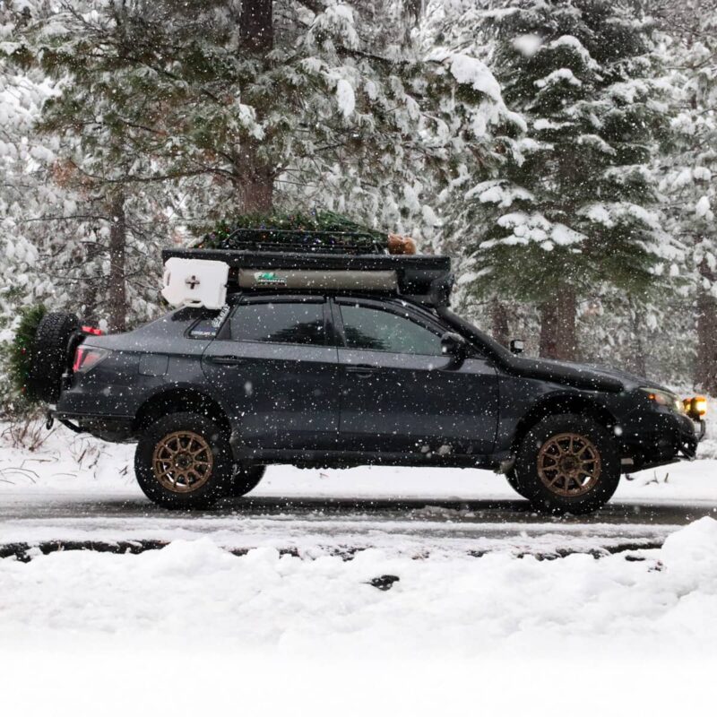 Subaru Impreza Sedan Overland Build with 8" Lift & RTT