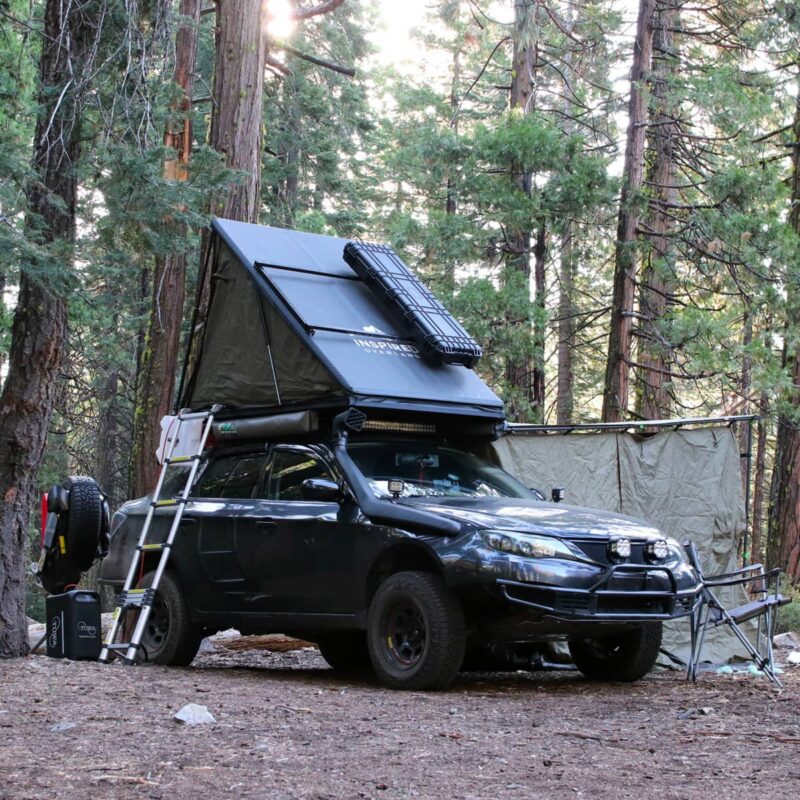 Subaru Impreza Sedan Overland Build with 8" Lift & RTT