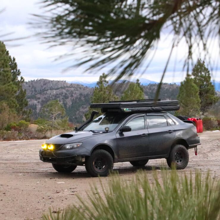 Subaru Impreza Sedan Overland Build with 8" Lift & RTT