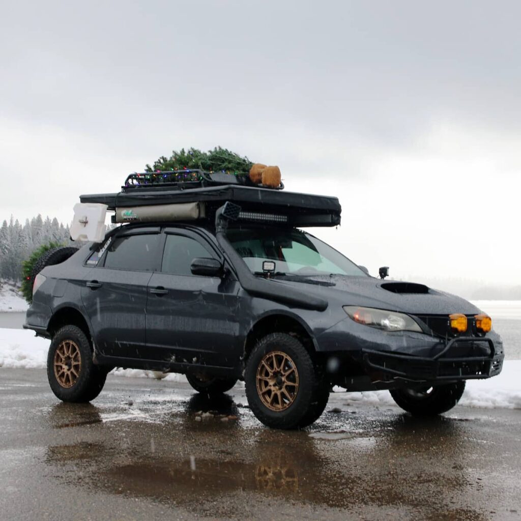 Subaru Impreza Sedan Overland Build with 8" Lift & RTT
